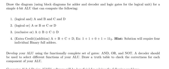Solved Draw the diagram (using block diagrams for adder and | Chegg.com