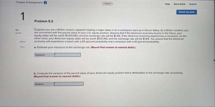 Solved Chapter 9 Assignment Sved Help Save & Exit Submit | Chegg.com