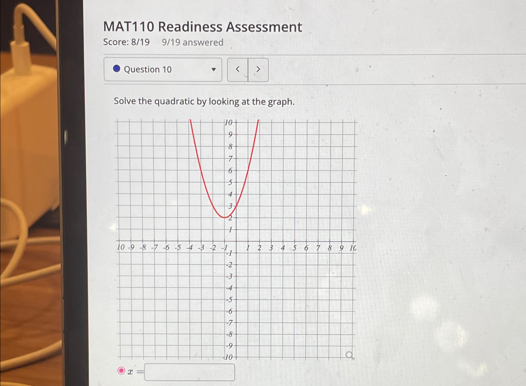 Solved MAT110 ﻿Readiness AssessmentScore: 8/19 9/19 | Chegg.com