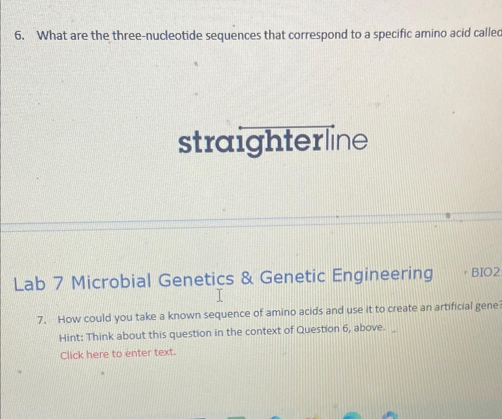 Solved What are the three-nucleotide sequences that | Chegg.com