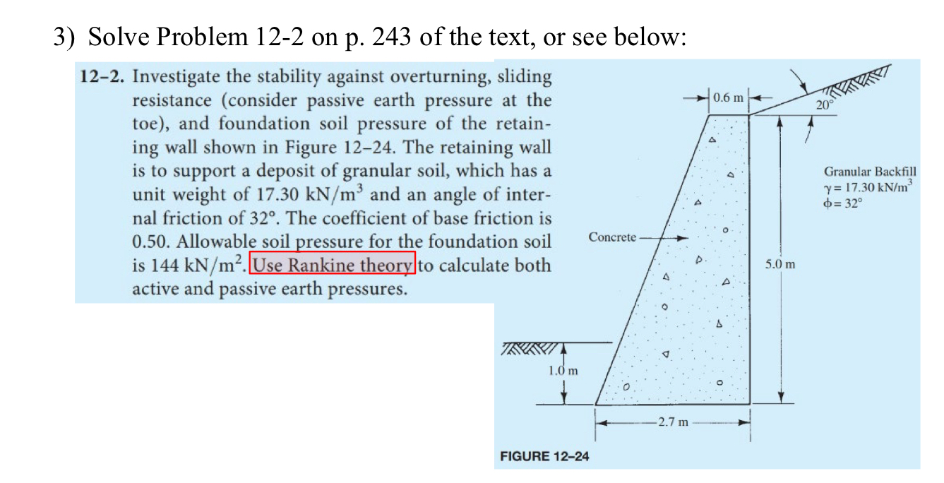 Solved Investigate the stability against overturning, | Chegg.com
