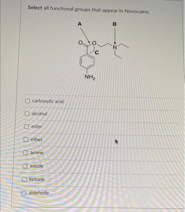 Solved Select all functional groups that appear in | Chegg.com
