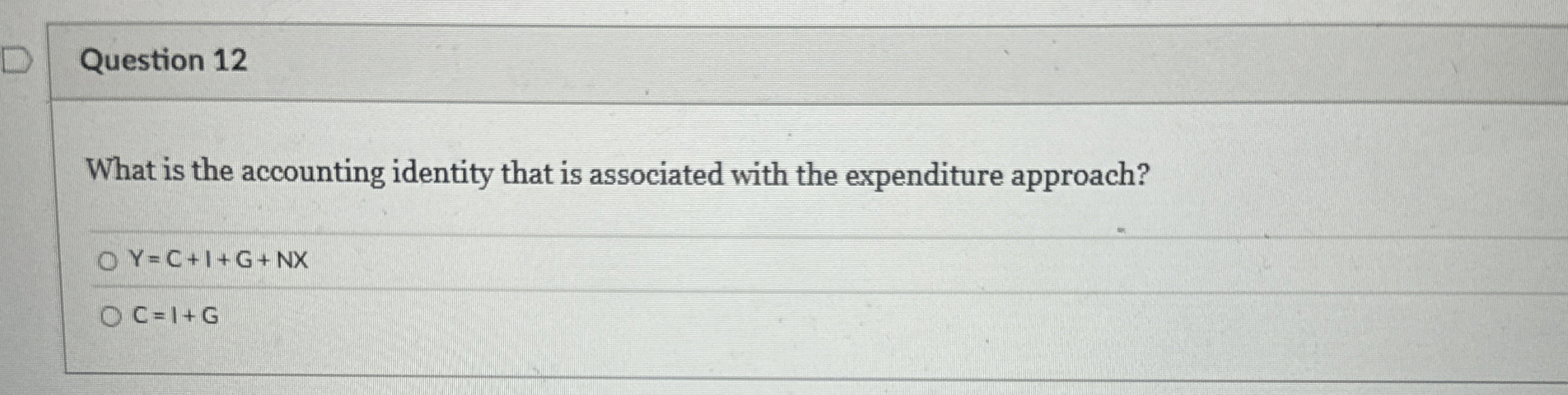 Solved Question 12What is the accounting identity that is | Chegg.com