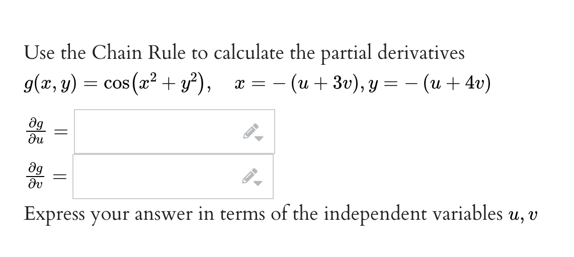 Solved Use the Chain Rule to calculate the partial | Chegg.com