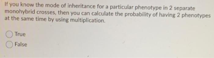 Solved If you know the mode of inheritance for a particular | Chegg.com