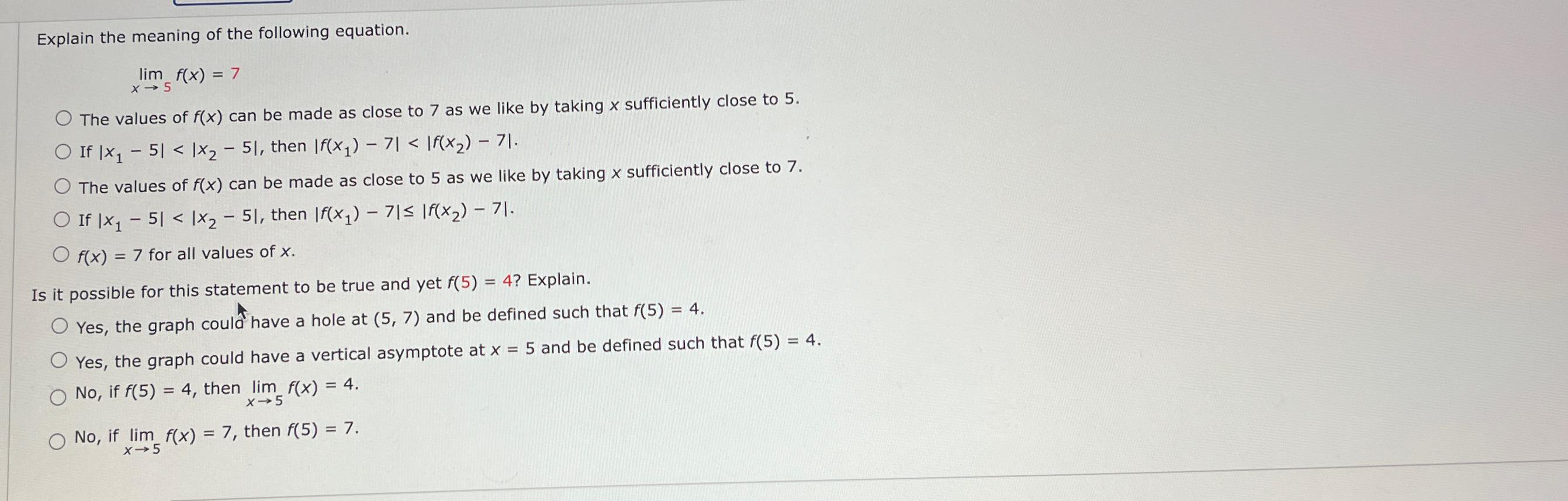 Solved Explain the meaning of the following | Chegg.com