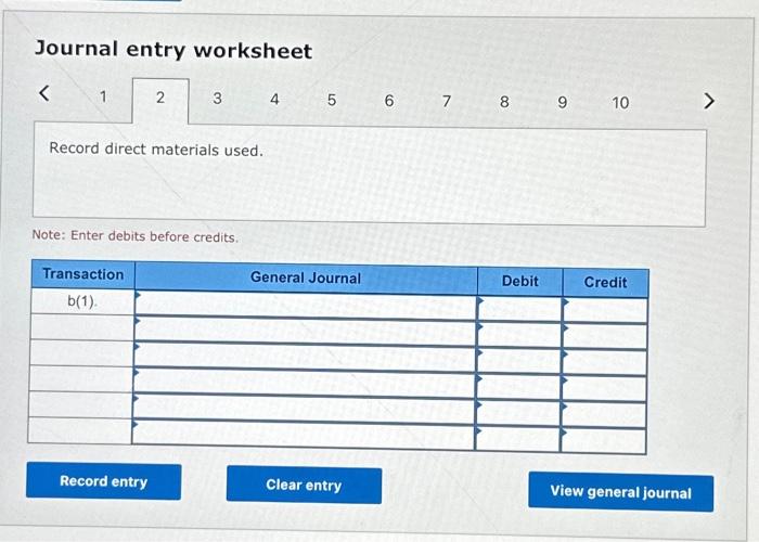 Solved Journal entry worksheet Note: Enter debits before | Chegg.com