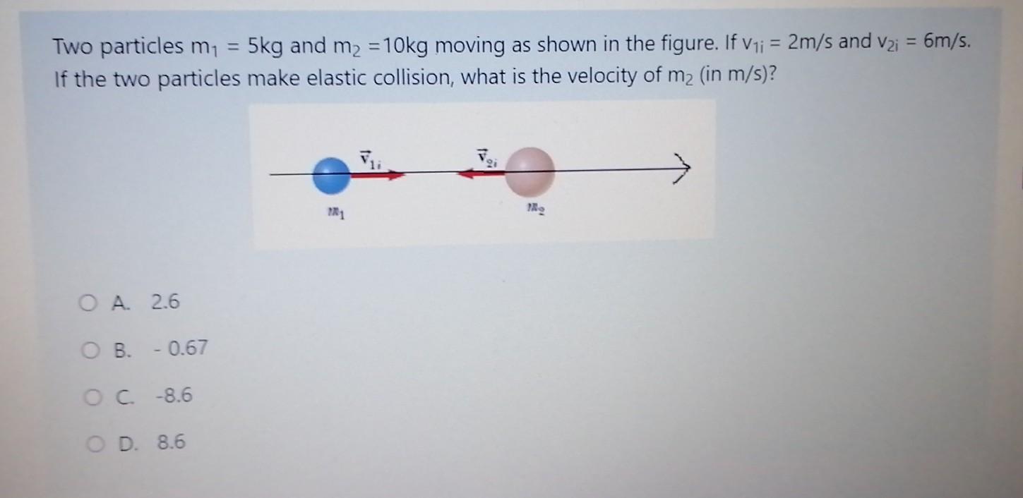 Solved Two particles m1 = 5kg and m2 = 10kg moving as shown | Chegg.com