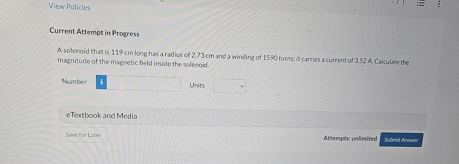 Solved View PoliciesCurrent Attempt in ProgressA solenoid | Chegg.com