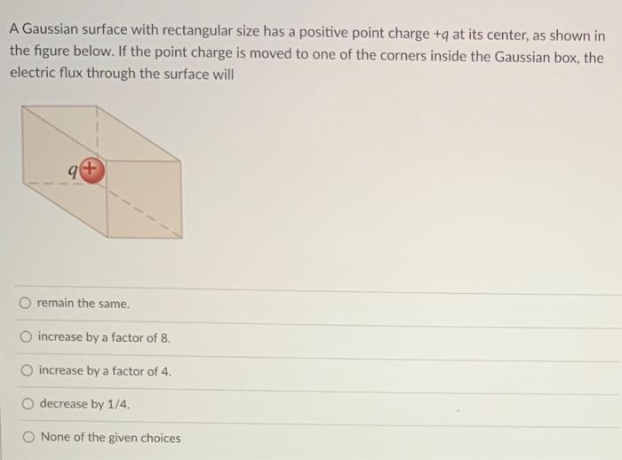 Solved A Gaussian surface with rectangular size has a | Chegg.com