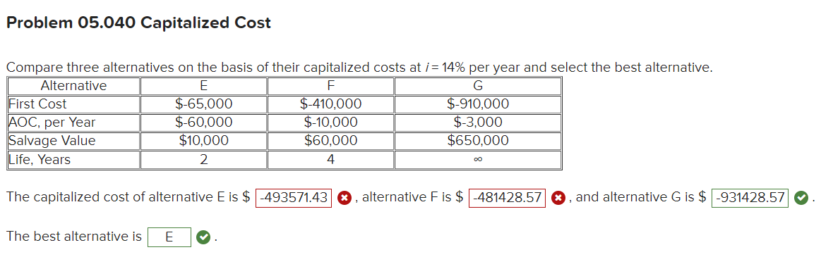 Solved Compare three alternatives on the basis of their | Chegg.com