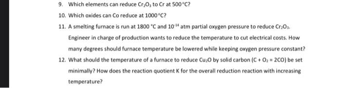 Solved Figure 12.13 The Ellingham diagram for selected | Chegg.com