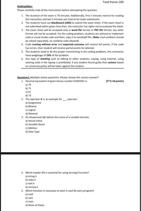 Solved Instruction: Please carefully read all the | Chegg.com