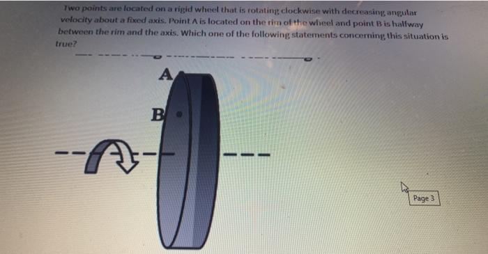 Solved Two points are located on a rigid wheel that is | Chegg.com