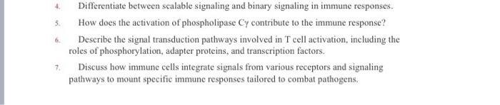 Solved 4. 5. 6. 7. Differentiate between scalable signaling | Chegg.com
