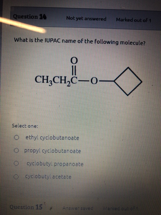 Solved Question 14 Not yet answered Marked out of 1 What is | Chegg.com
