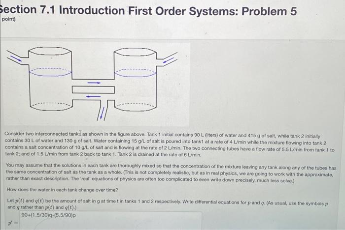 Solved ection 7.1 Introduction First Order Systems: Problem | Chegg.com