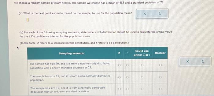 Solved (b) For each of the following sampling scenarios, | Chegg.com