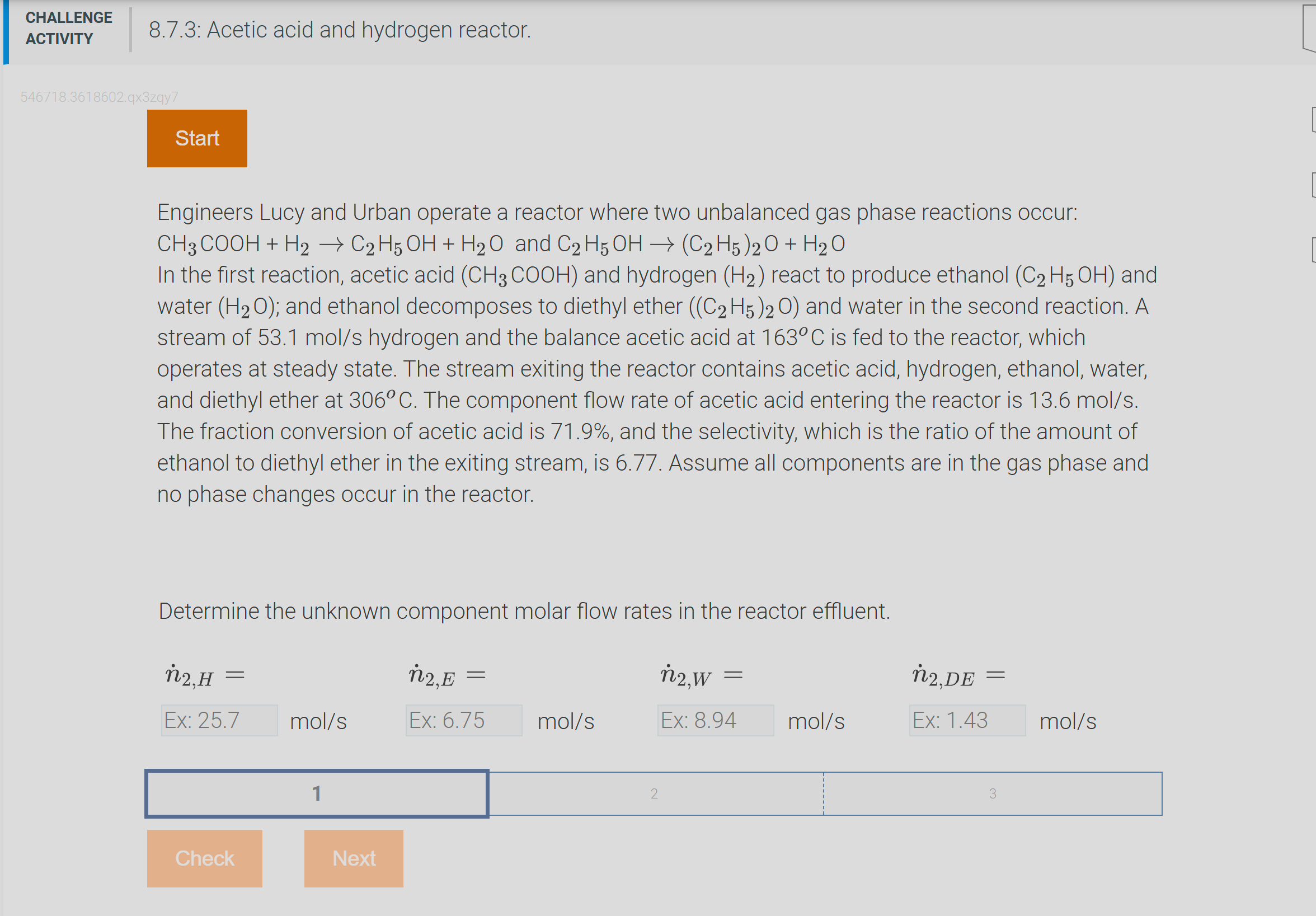 Solved Engineers Lucy and Urban operate a reactor where two | Chegg.com
