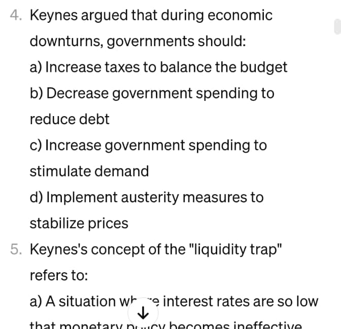 Solved Economic: Keynes argued that during economic | Chegg.com