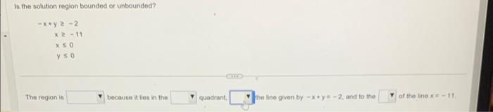 Solved In the solution region bounded or unbounded? | Chegg.com