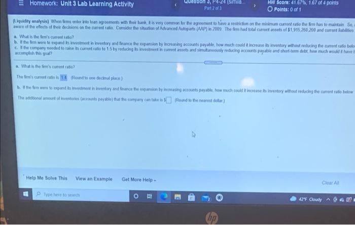 Homework: Unit 3 Lab Learning Activity Questions, | Chegg.com