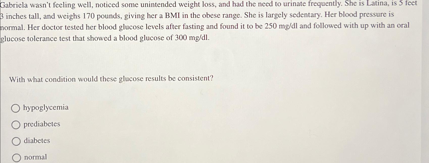 Solved Gabriela wasn't feeling well, noticed some unintended | Chegg.com