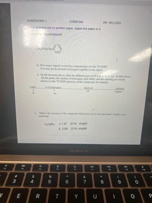 Solved Iyour answers are on another paper, staple this paper | Chegg.com