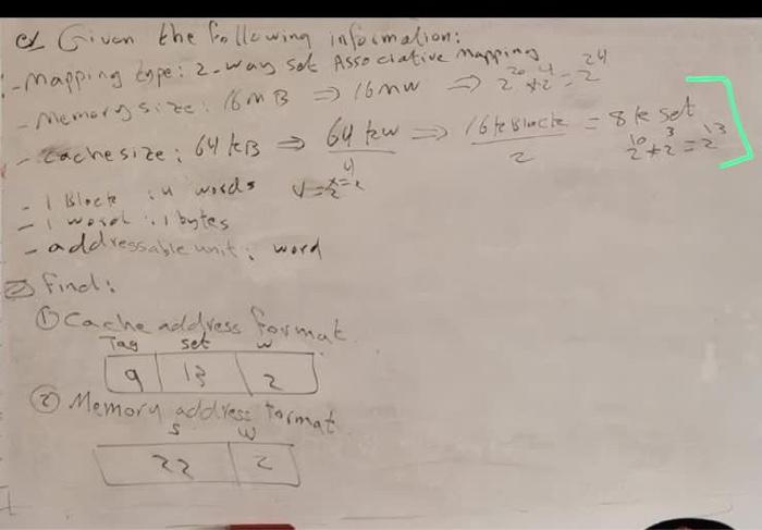 Solved Computer Archeticture Use 2 Way Set Associative