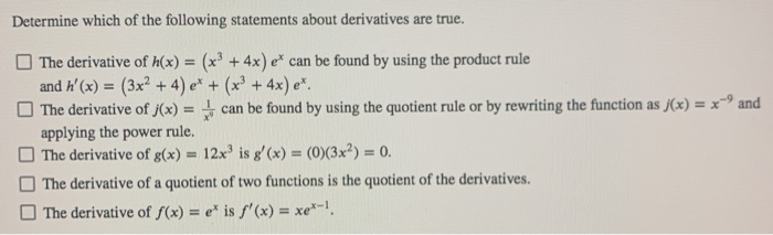 Solved Determine which of the following statements about | Chegg.com