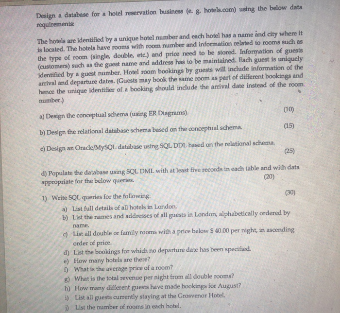 Solved May you show all DDL/DML statements, and screen shots | Chegg.com