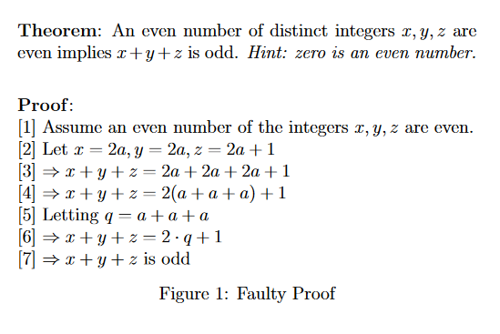 Solved Fix the Faulty Proof in Figure 1. ﻿Indicate the line | Chegg.com