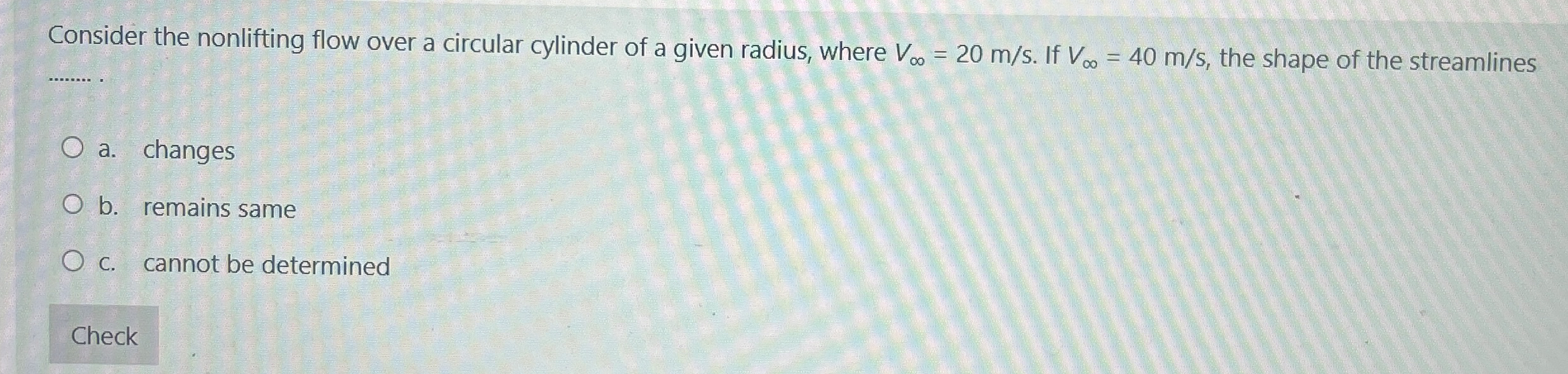 Solved Consider the nonlifting flow over a circular cylinder | Chegg.com