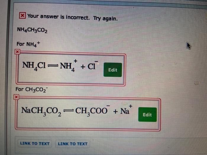 Solved Your answer is incorrect. Try again. NH4a X NH_Cl(s) | Chegg.com