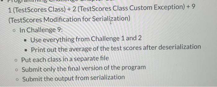 Solved 1 Test Scores Class Write A Class Named Testscores