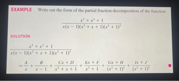 Solved Write out the form of the partial fraction | Chegg.com