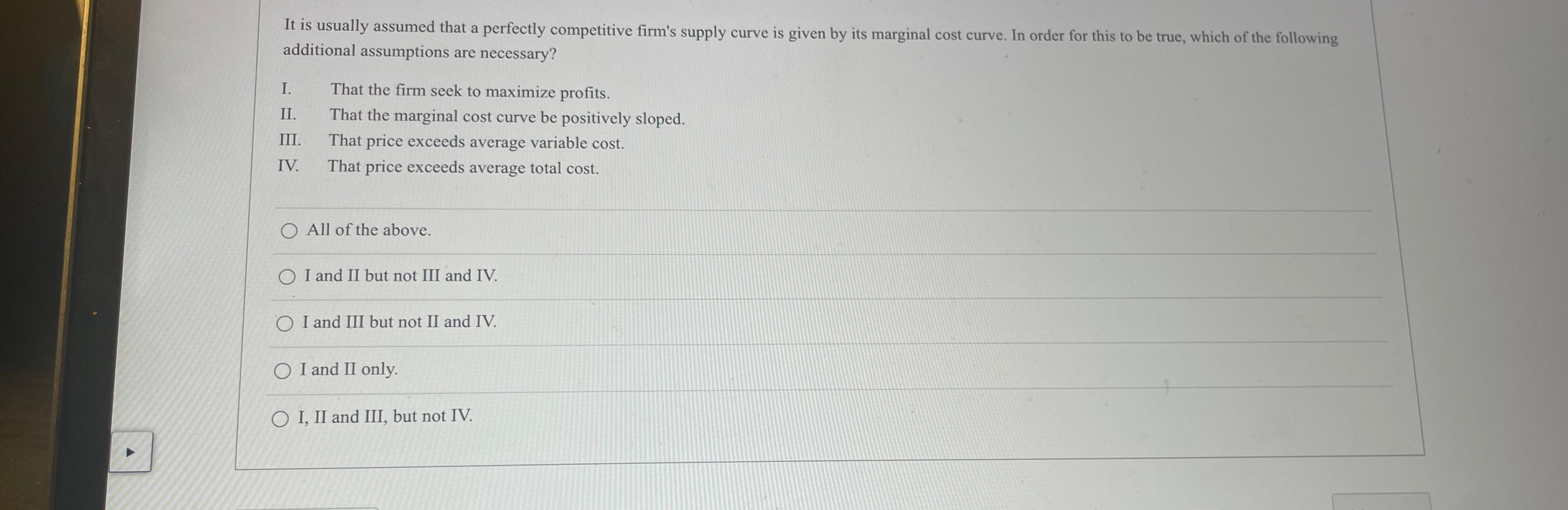 Solved It is usually assumed that a perfectly competitive | Chegg.com