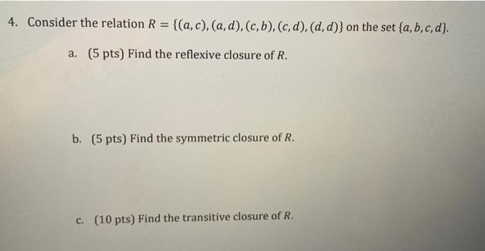 Solved Consider the relation | Chegg.com