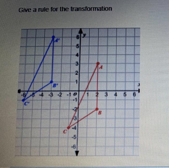 Solved Give a rule for the transformation | Chegg.com