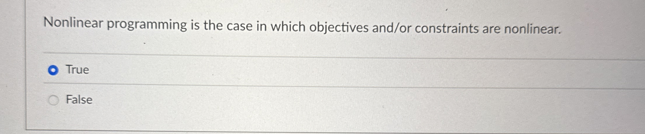 Solved Nonlinear programming is the case in which objectives | Chegg.com