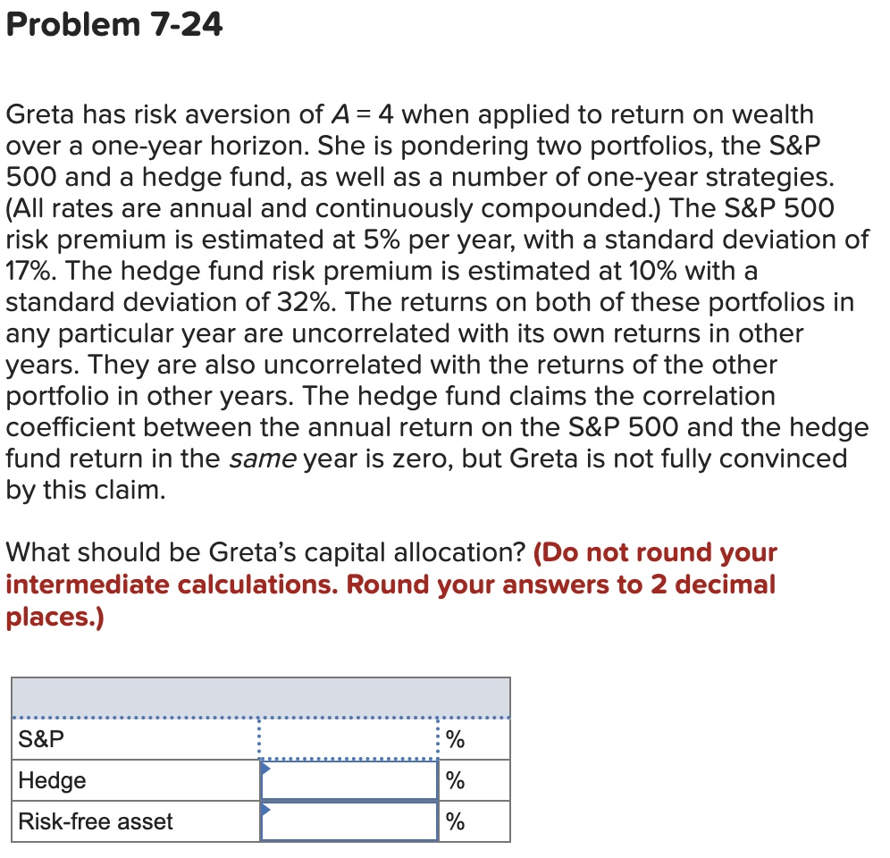 Solved Show me the steps to solve Problem 7-24Greta has | Chegg.com