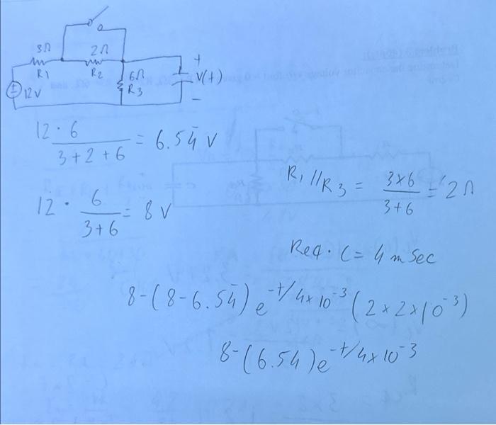 Solved Problem 3 (40pts): Determine the capacitor voltage | Chegg.com Solved Problem 3 (40pts): Determine the capacitor voltage | Chegg.com