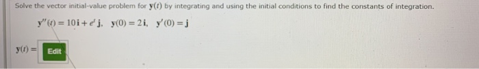 Solved Solve the vector initial-value problem for y(t) by | Chegg.com
