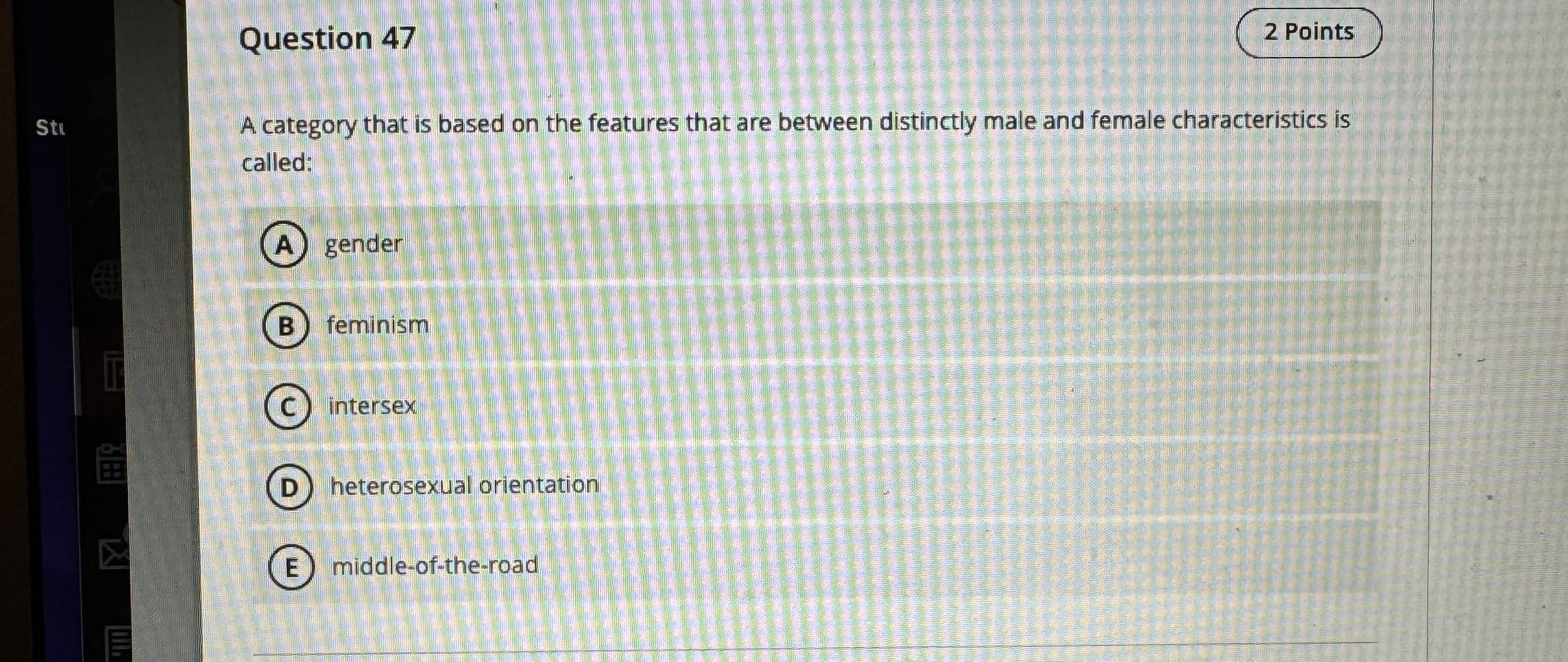 Solved Question 47A. ﻿category that is based on the features | Chegg.com