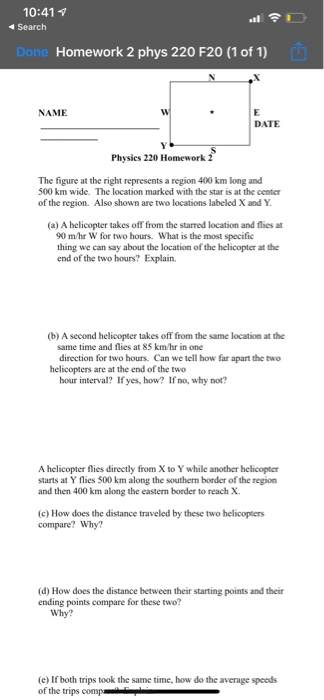 Solved 10:417 Search Done Homework 2 phys 220 F20 (1 of 1) | Chegg.com