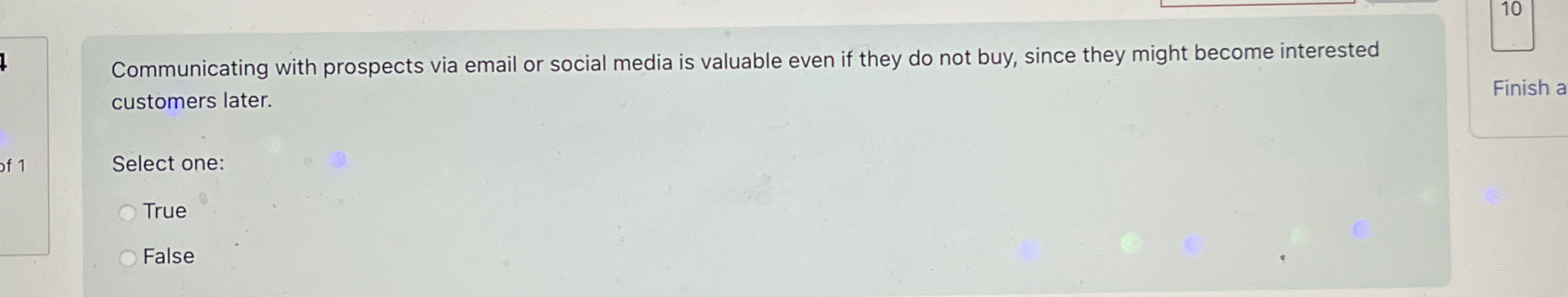 Solved Communicating with prospects via email or social | Chegg.com