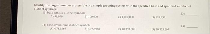 Solved Identify the largest number expressible in a simple | Chegg.com