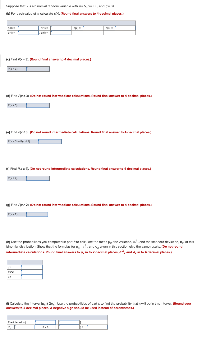 Solved Suppose that x ﻿is a binomial random variable with | Chegg.com