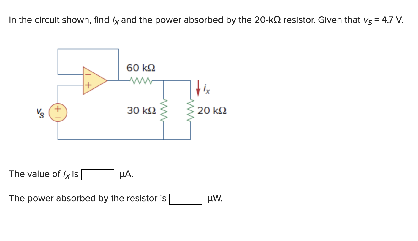 Solved In the circuit shown, find ix ﻿and the power absorbed | Chegg.com