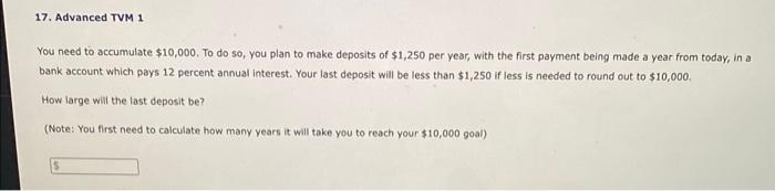 Solved You need to accumulate $10,000. To do so, you plan to | Chegg.com